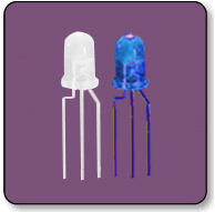 3mm Bicolor LED - White & Blue LC LED-N300TWB4D