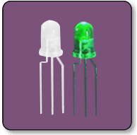 3mm Bicolor LED - White & Green LC LED-N300TWG4D