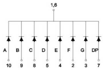 7 Segment White 0.4 Inch (10.16mm) Single Digit LED Display Specs, Data ...